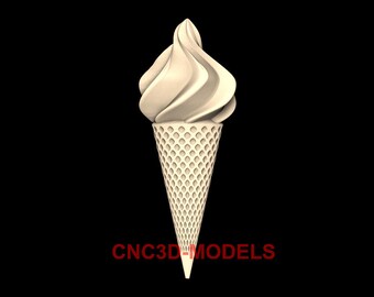 Ice Cream Cone Stl File - Etsy