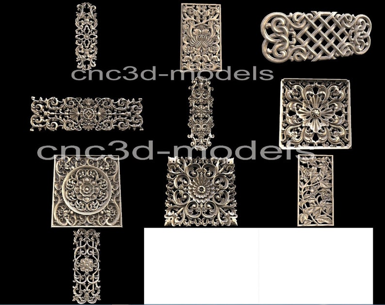 8 Pcs 3D STL Model for CNC Router Engraver Carving Machine - Etsy