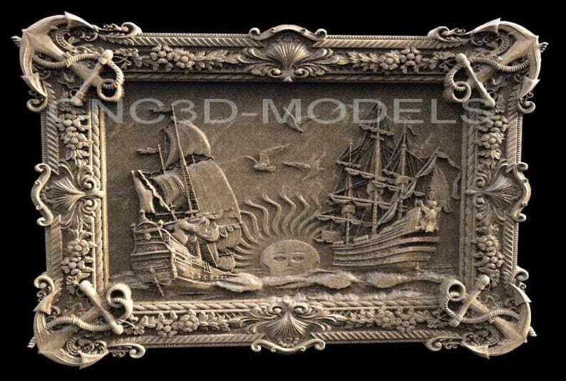 SAILBOAT 3D STL Model for Cnc Router Wood Engraver Carving Machine ...