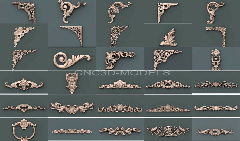DECOR 90 Pcs 3D STL Model for CNC Router Wood Engraver Carving Machine ...