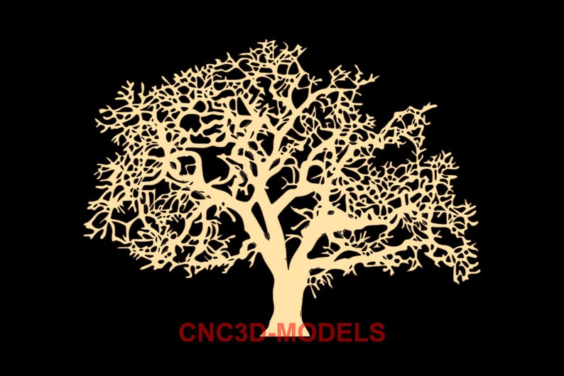 Tree of Life Panel 3D STL Model for CNC Router Wood Carving Relief M707 ...