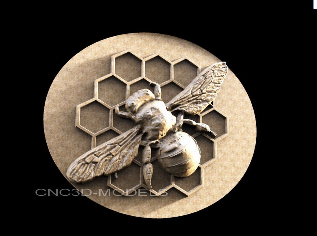 Bee Relief 3D STL Model, CNC Router Wood Carving Machine (digital File ...