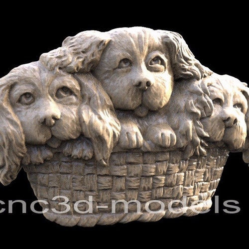 Dog 3d STL Model for CNC Router Relief Artcam Aspire Engraver - Etsy