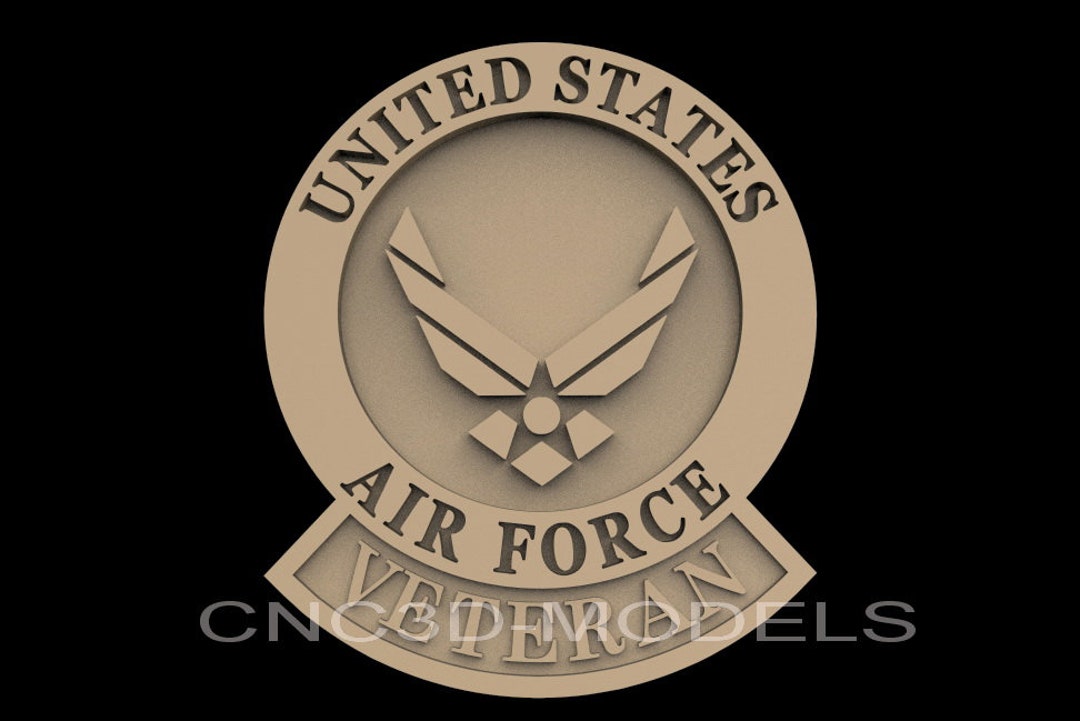 USA Air Force Veteran 3D STL Model for CNC Router Wood Carving IS700 - Etsy