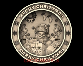 Santa Claus, 3D Stl Model 10126, for CNC Router Engraver, Carving ...