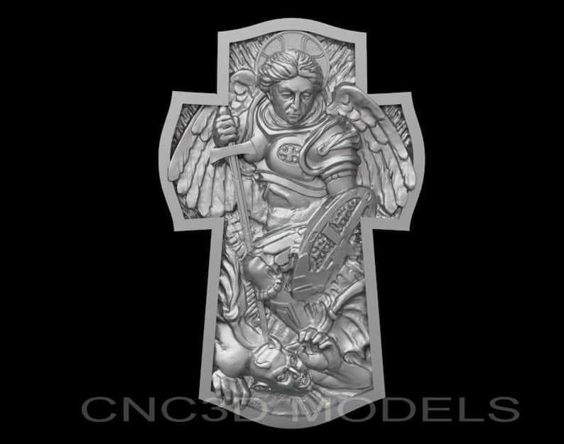 Archangel Michael 3D STL Model for CNC Router Wood Engraver Carving ...