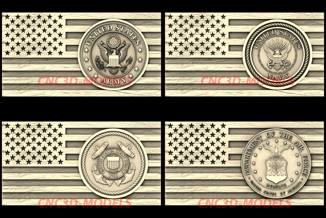 4 Pcs 3D STL Model CNC Files Engraver Machine Relief Artcam Aspire ...