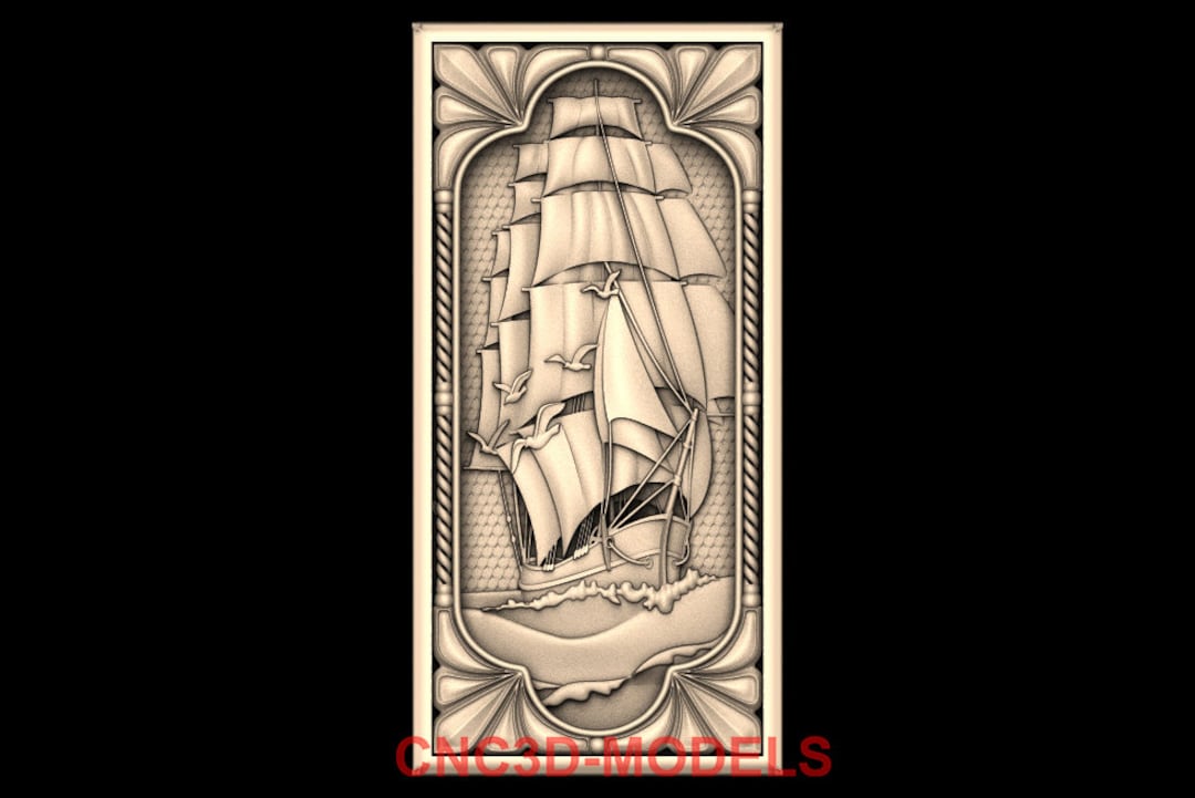 SAILBOAT 3D STL Model for Cnc Router Wood Engraver Carving Machine ...