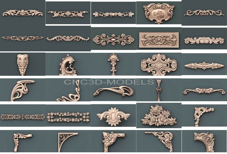 90 Pcs 3D STL Model for CNC Router Engraver Carving Machine - Etsy