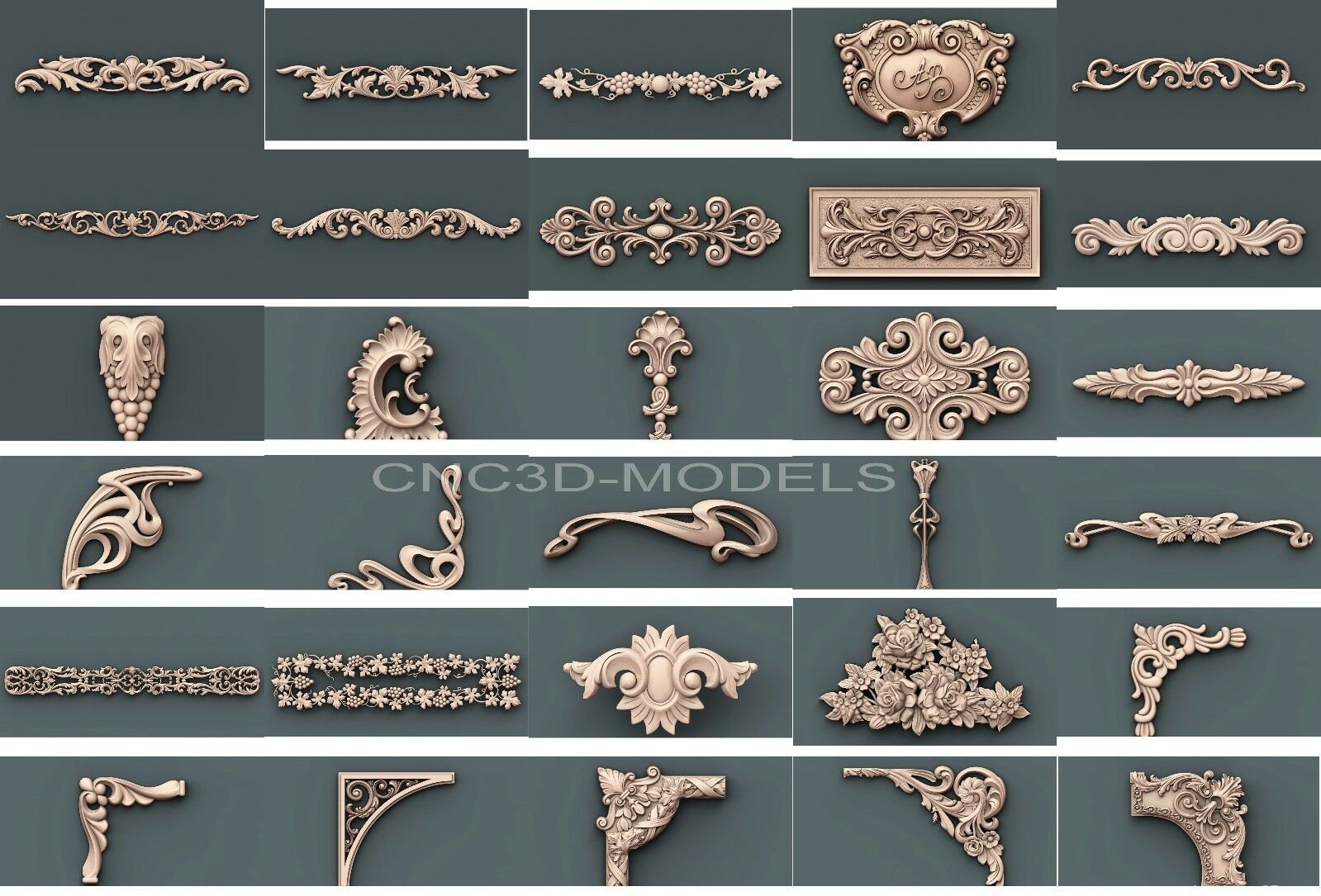 90 Pcs 3D STL Model for CNC Router Engraver Carving Machine - Etsy