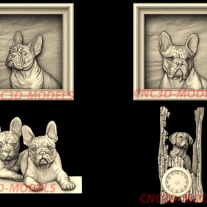 4 Pcs 3D STL Model for CNC Files Router Engraver Carving Machine Relief ...