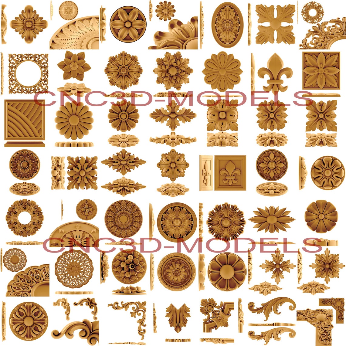 340 Pcs 3D STL Model for CNC Router Engraver Carving Machine | Etsy Canada