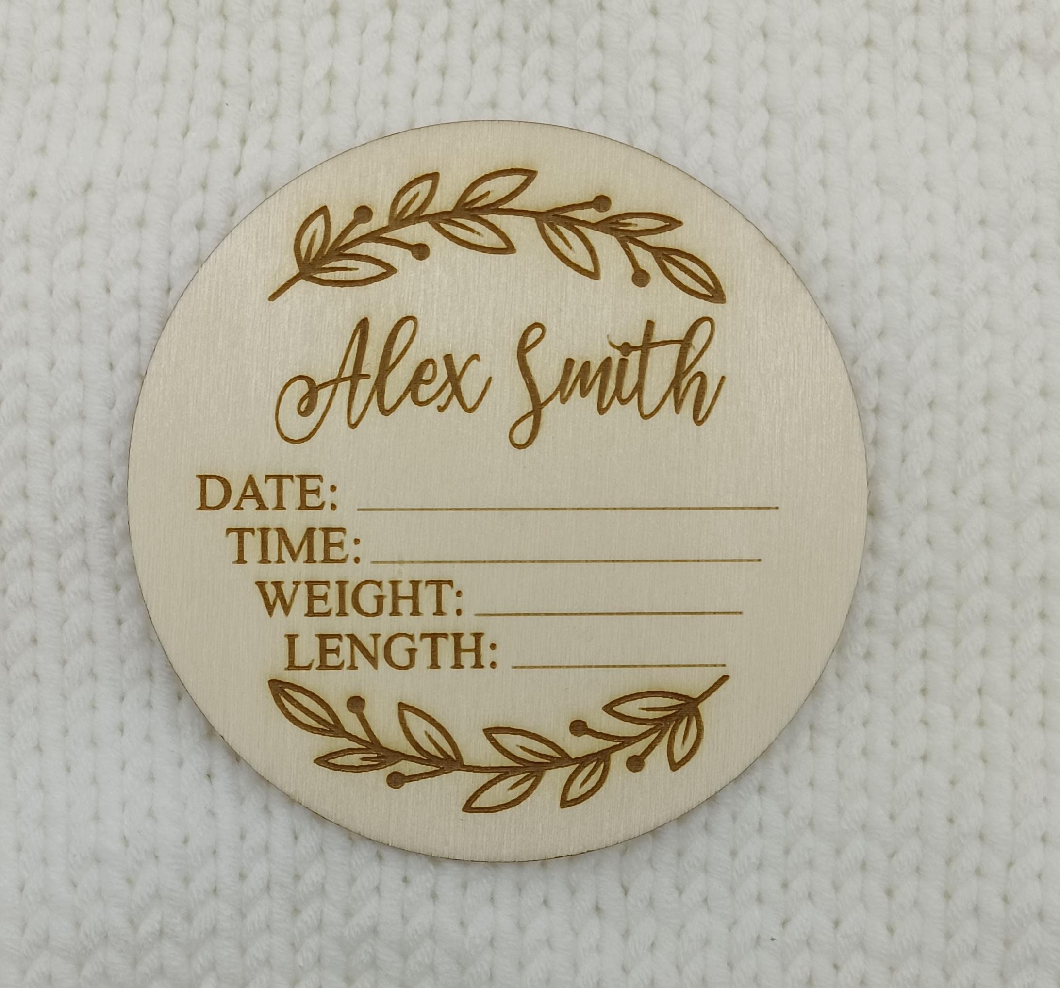 Baby Announcement Sign With Birth Stats Wood Sign for Name - Etsy