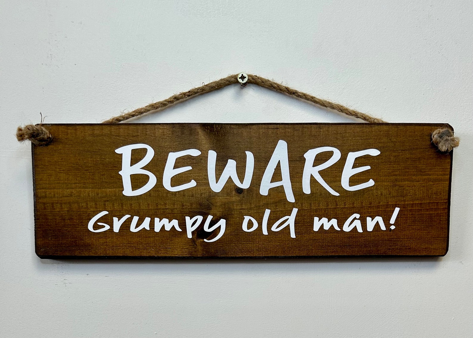 Beware Grumpy Old Man Hanging Wooden Plaque/sign - Etsy