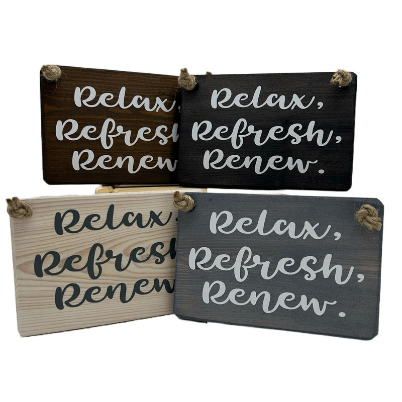 Relax Refresh Renew Sign - Etsy