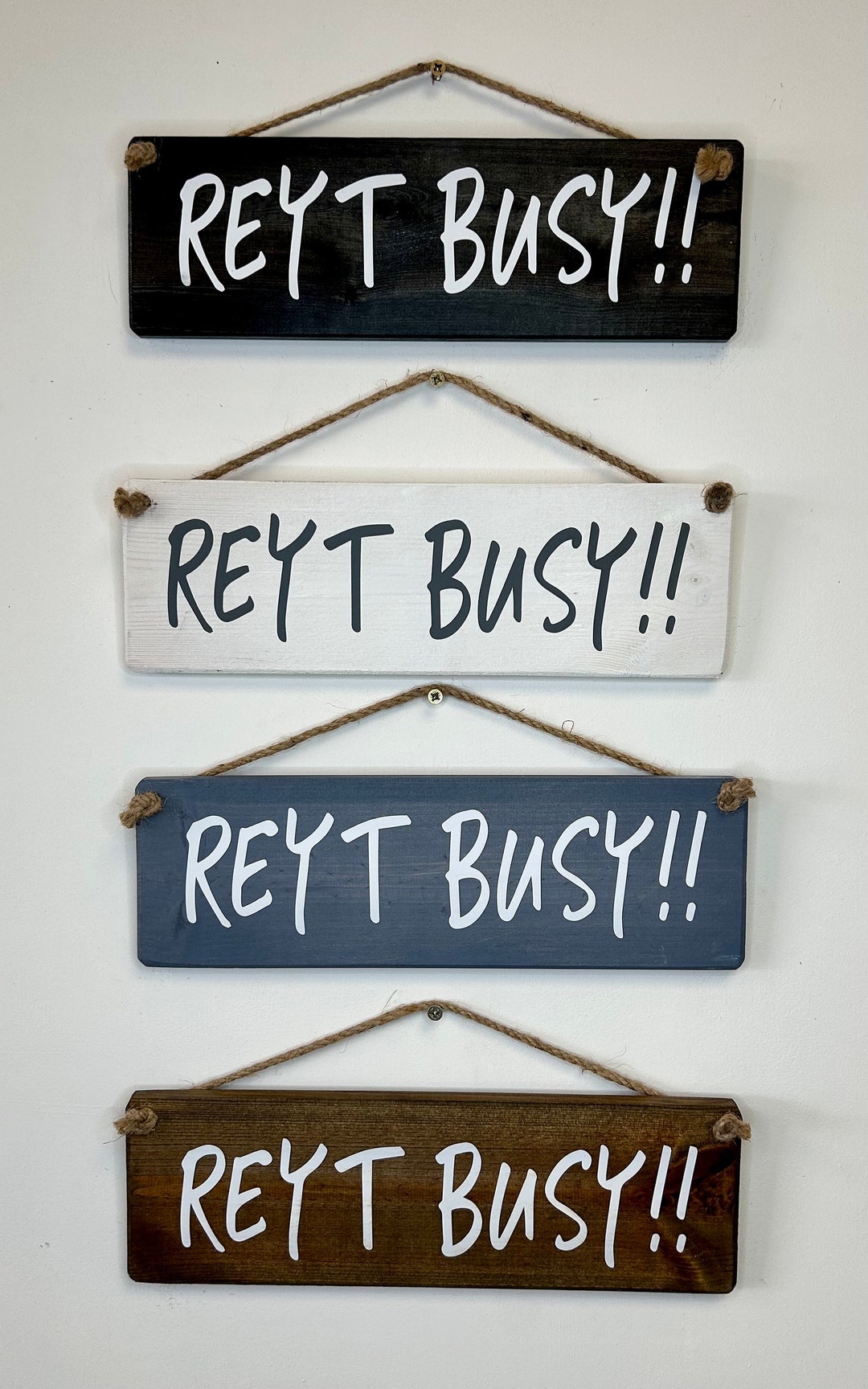 Reyt Busy Hanging Wooden Yorkshire Plaque/sign - Etsy