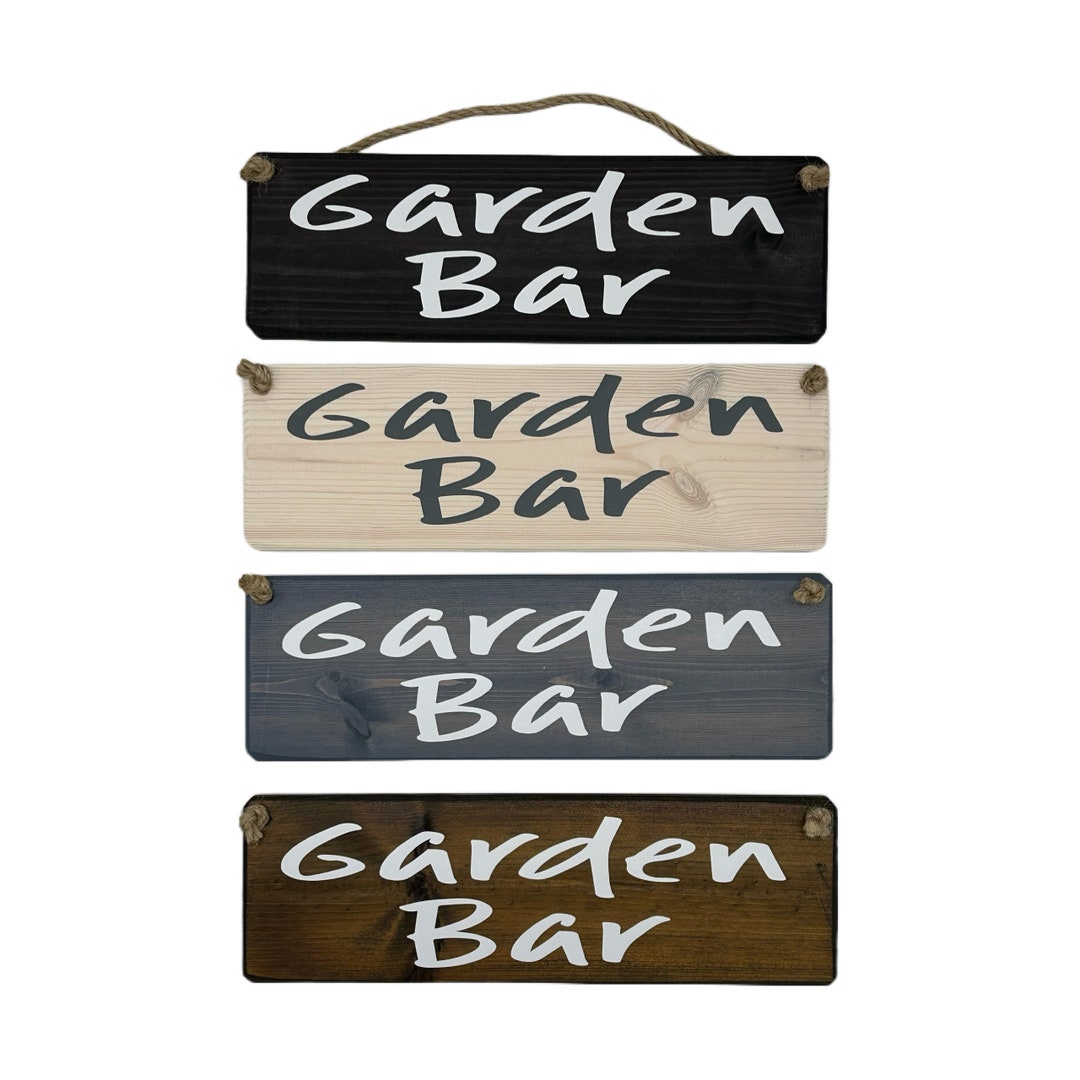 Garden Bar Hanging Wooden Plaque/sign - Etsy