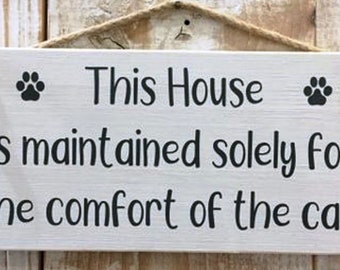 Cat House Sign - Etsy UK