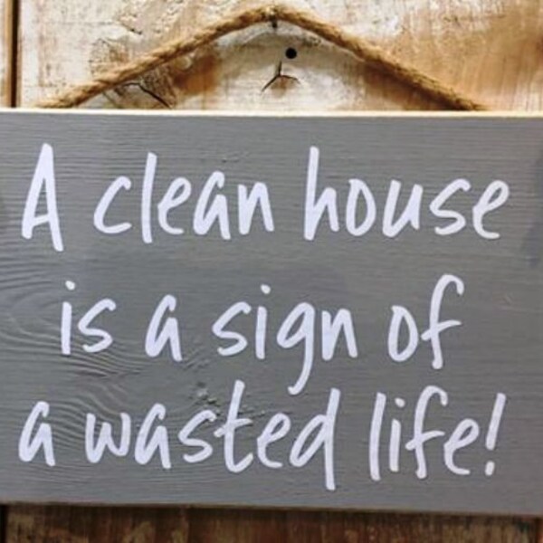 Clean House Sign - Etsy