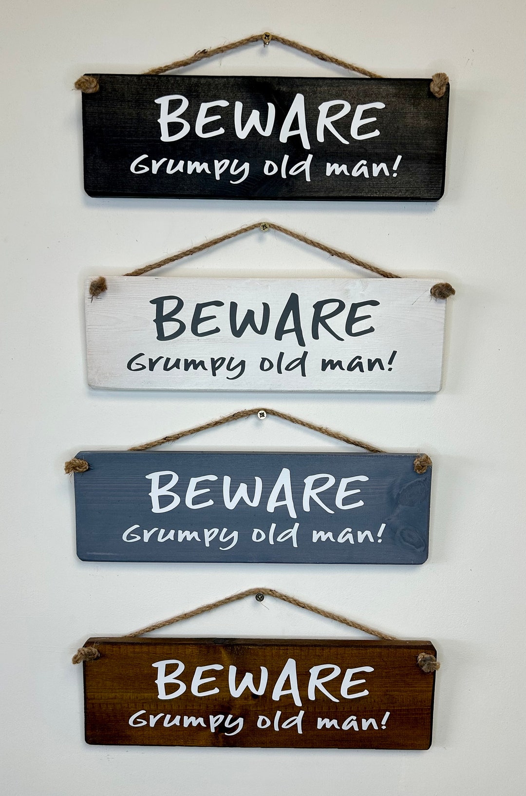 Beware Grumpy Old Man Hanging Wooden Plaque/sign - Etsy