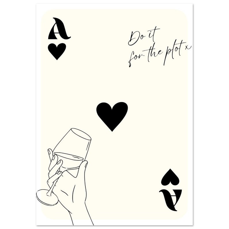 Do It for the Plot Lucky Ace Print Playing Card Wall Decor Premium ...