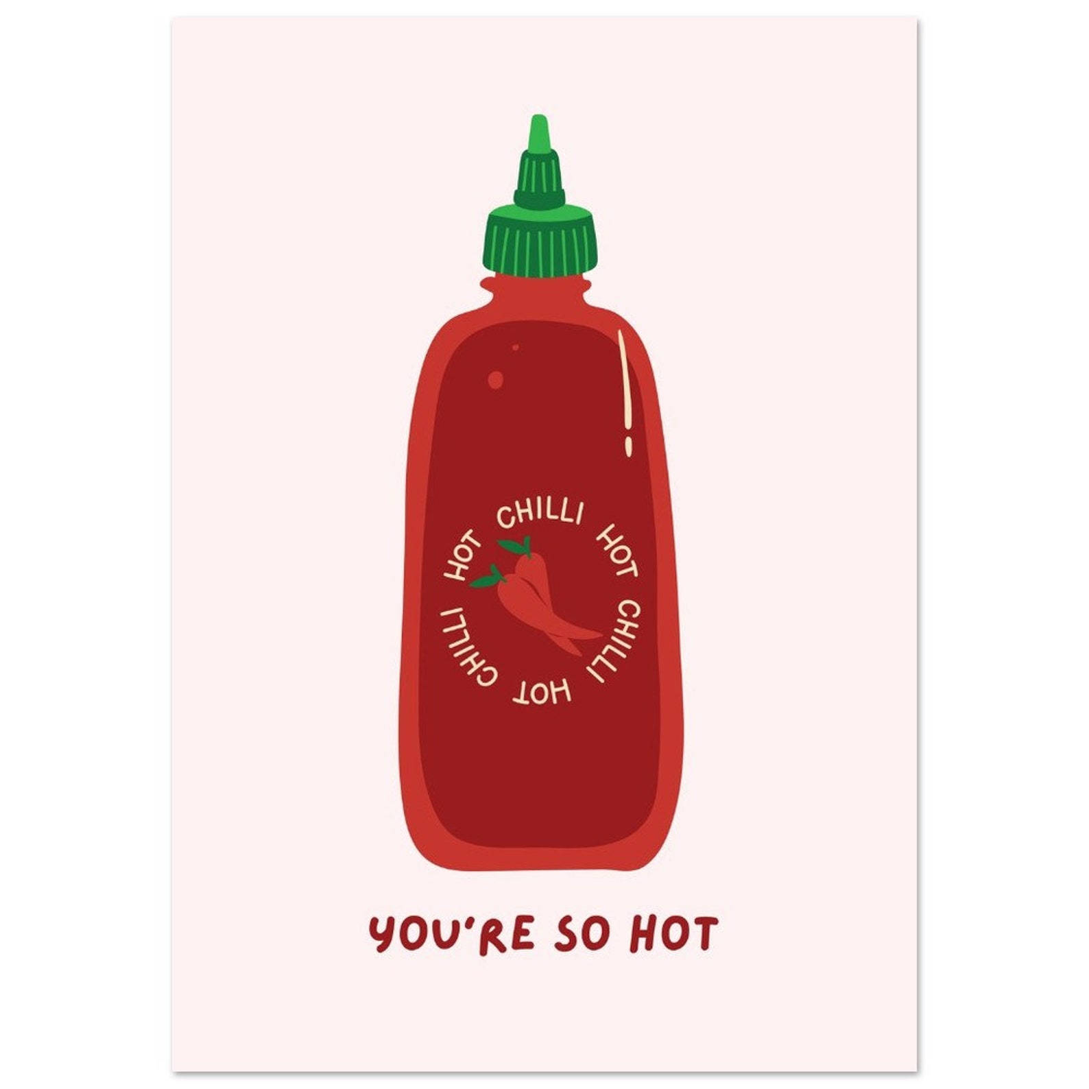 You’re so Hot Hot Sauce Print | Girly Print | Wall Decor - Premium ...