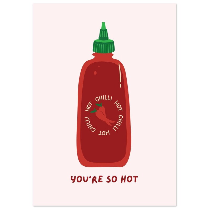 You’re so Hot Hot Sauce Print | Girly Print | Wall Decor - Premium ...