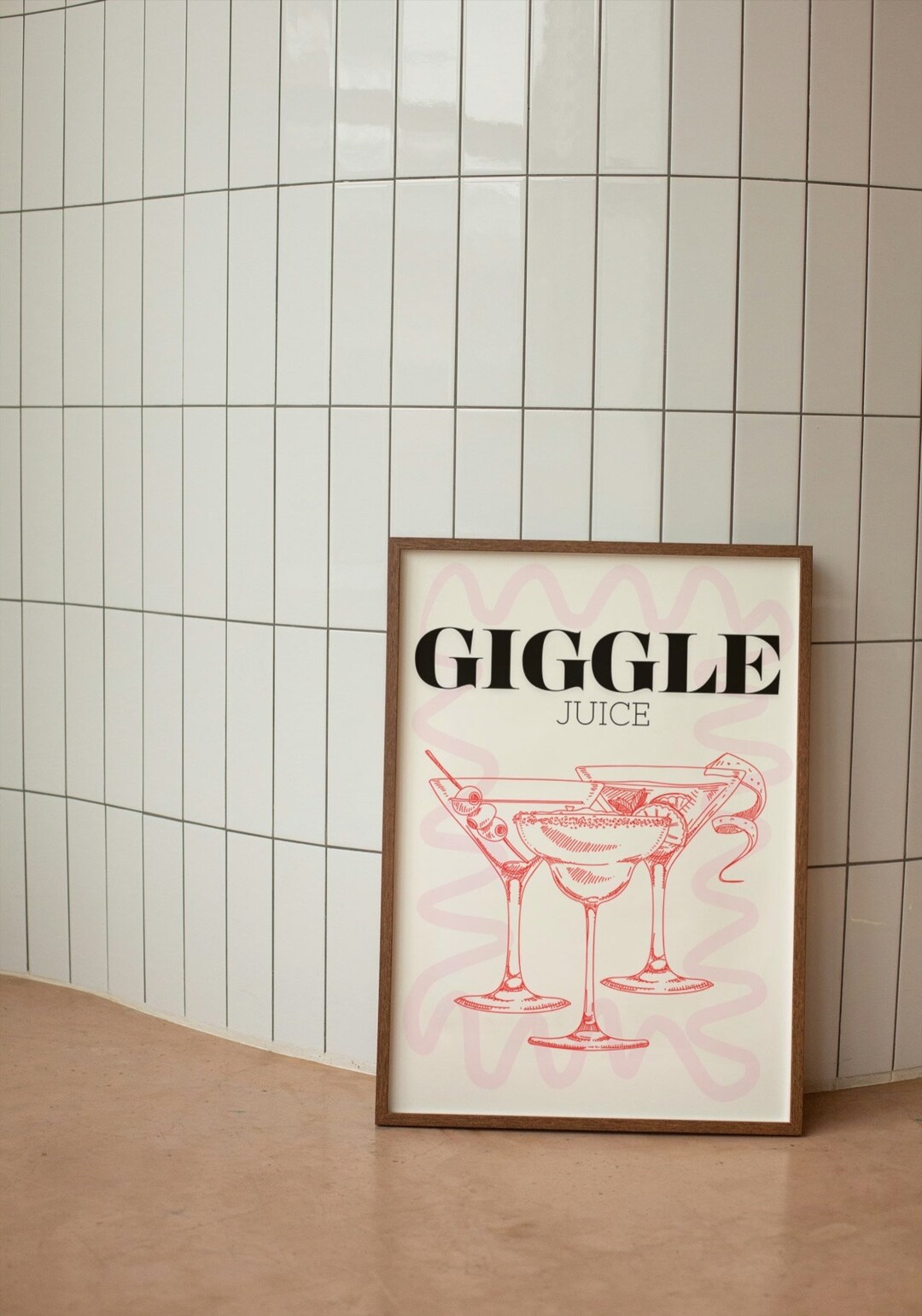Giggle Juice Cocktail Print | Cocktail Print | Wall Decor - Premium ...