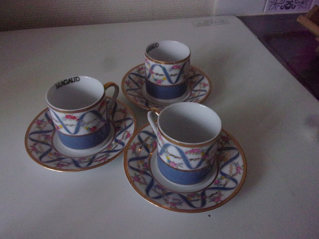 Three Limited Edition MAGAUD PARIS Porcelain Cups - Etsy