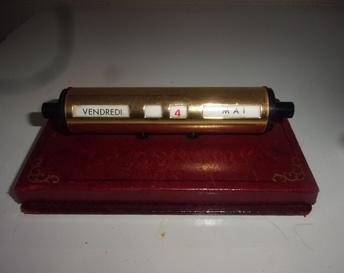Perpetual Calendar, Brass Desk Calendar With Leather Base - Etsy