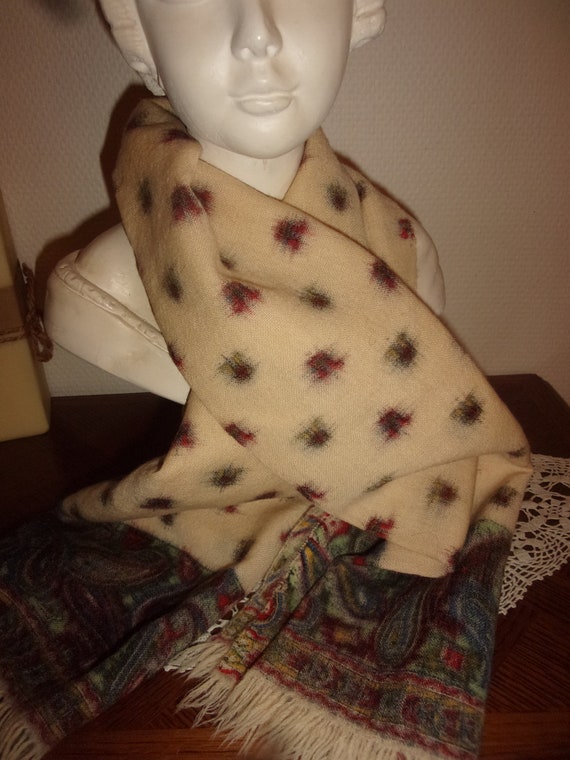 Vintage wool scarf 60s, - Gem
