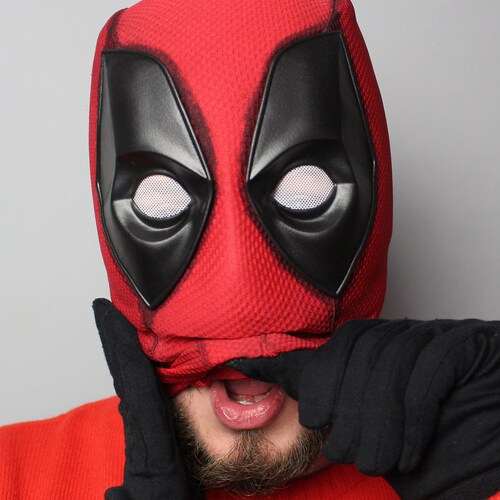 Deadpool Costume Cosplay Mask With Magnetic Eyes - Etsy