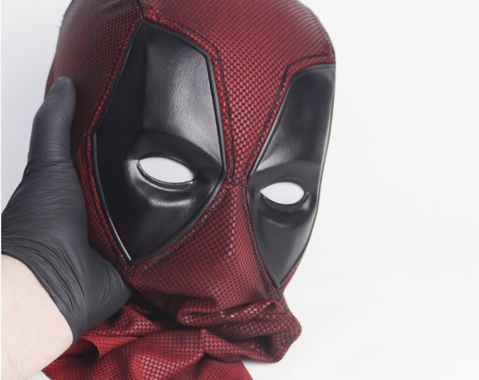Deadpool Halfshell Costume Cosplay Mask With Screen Printed Fabric and ...