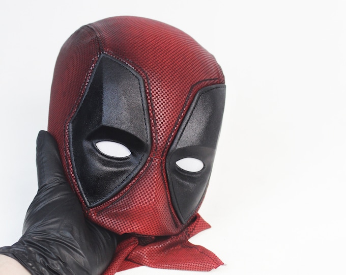 Deadpool Halfshell Costume Cosplay Mask With Screen Printed Fabric and ...