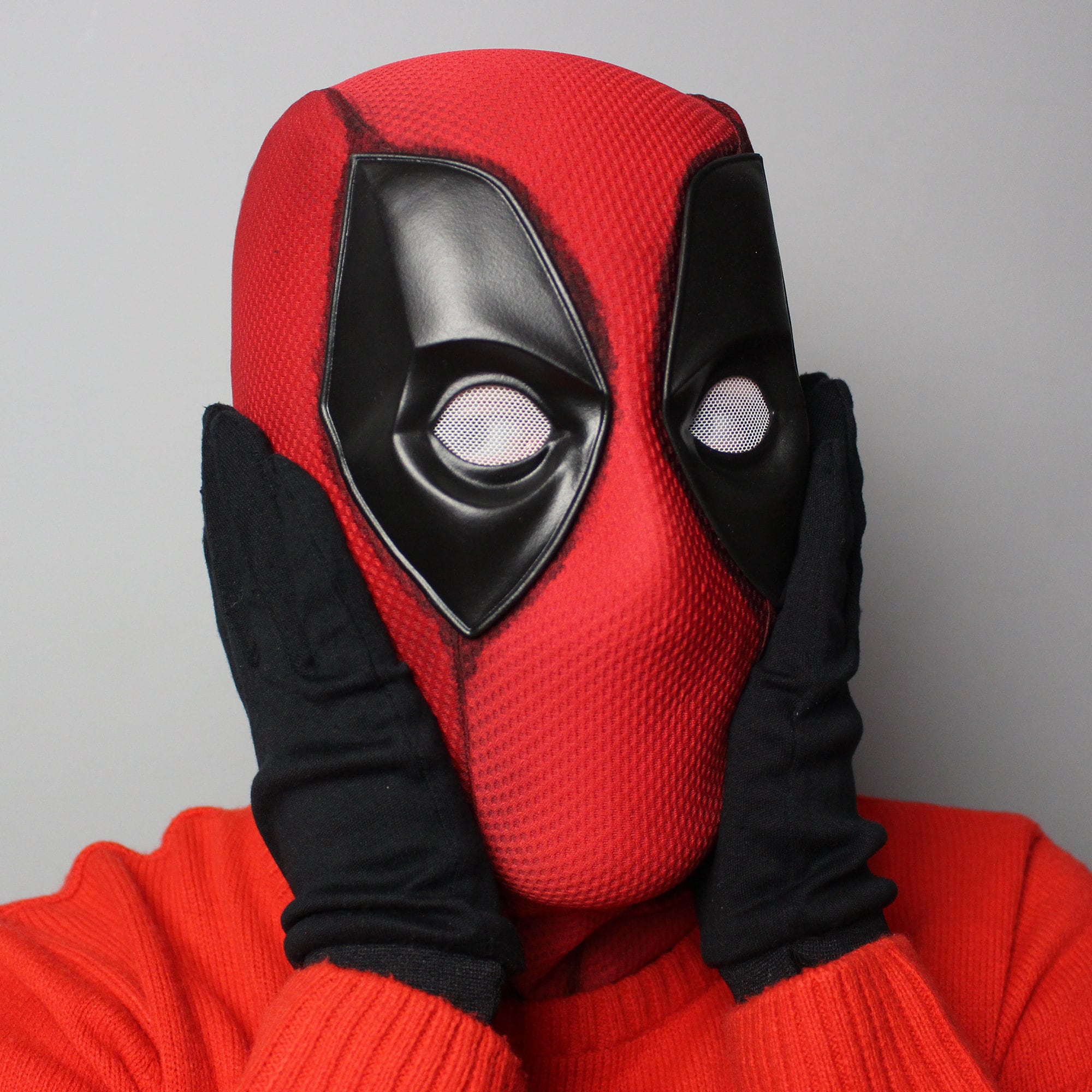 Deadpool Costume Cosplay Mask Halfshell Magnetic Eyes | Etsy UK