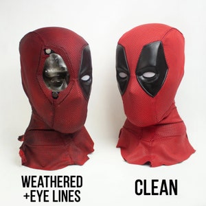 Deadpool Costume Cosplay Mask With Screen Printed Fabric and Magnetic ...