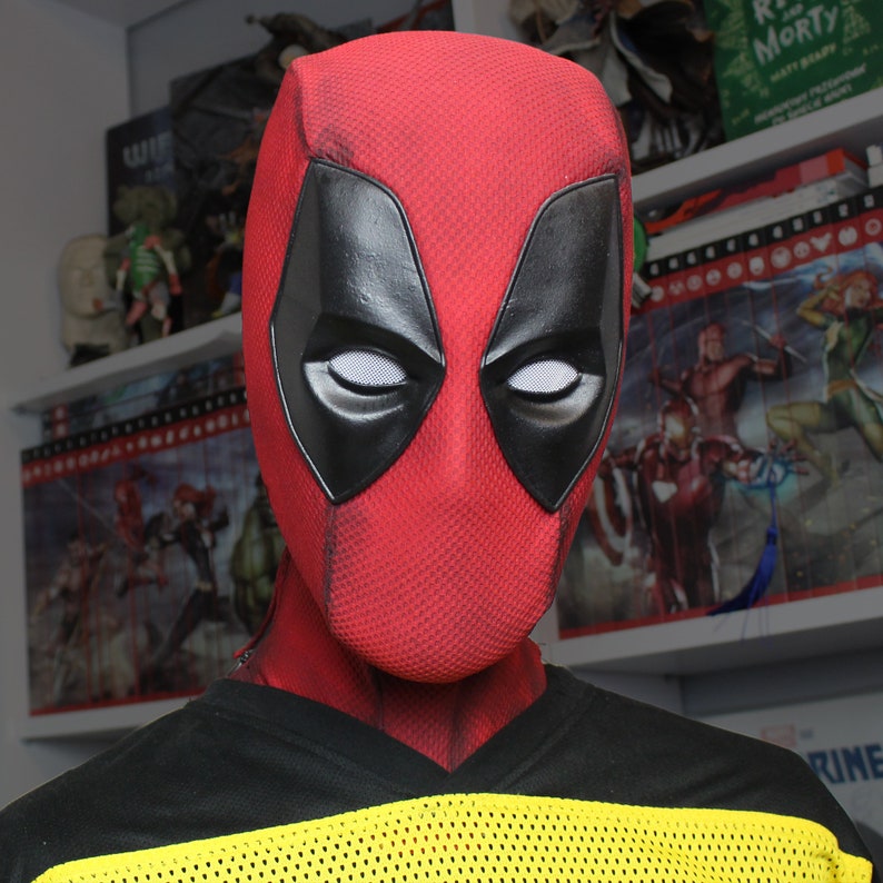 Deadpool Costume Cosplay Mask with Magnetic Eyes | Etsy