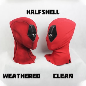 Deadpool Costume Cosplay Mask Halfshell - Magnetic Eyes - Etsy
