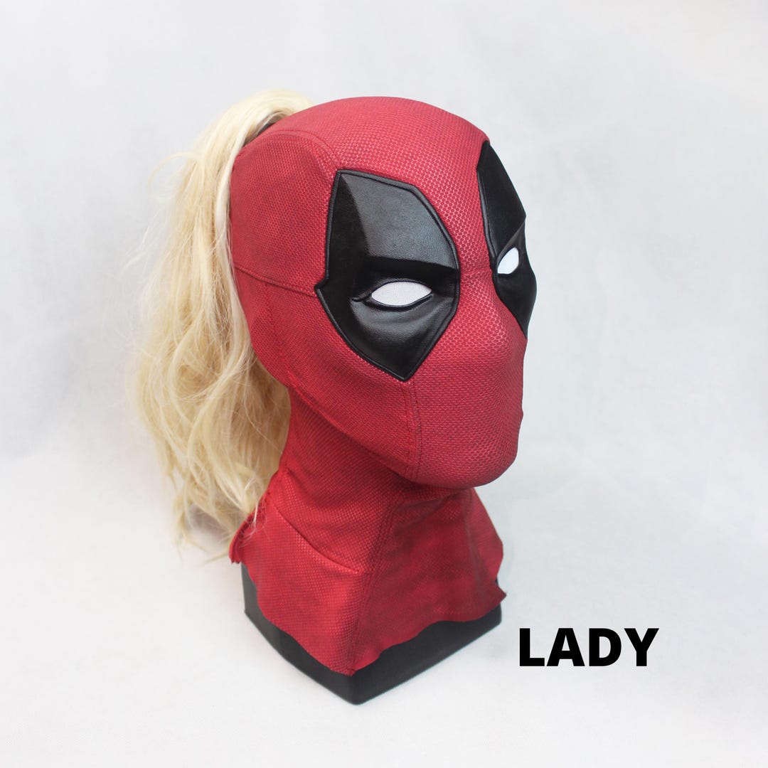 Maska Cosplay Lady Deadpool Z Sitodrukiem I Magnetycznymi Oczami - Etsy