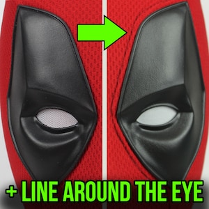 Deadpool Costume Cosplay Mask Halfshell - Magnetic Eyes - Etsy