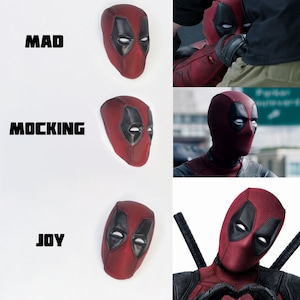 Deadpool Halfshell Costume Cosplay Mask With Screen Printed Fabric and ...