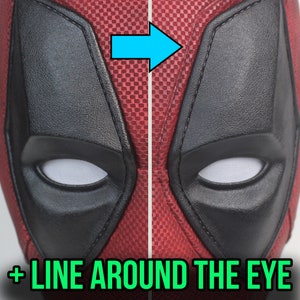 Deadpool 3 Style Halfshell Costume Cosplay Mask With Screen Printed ...