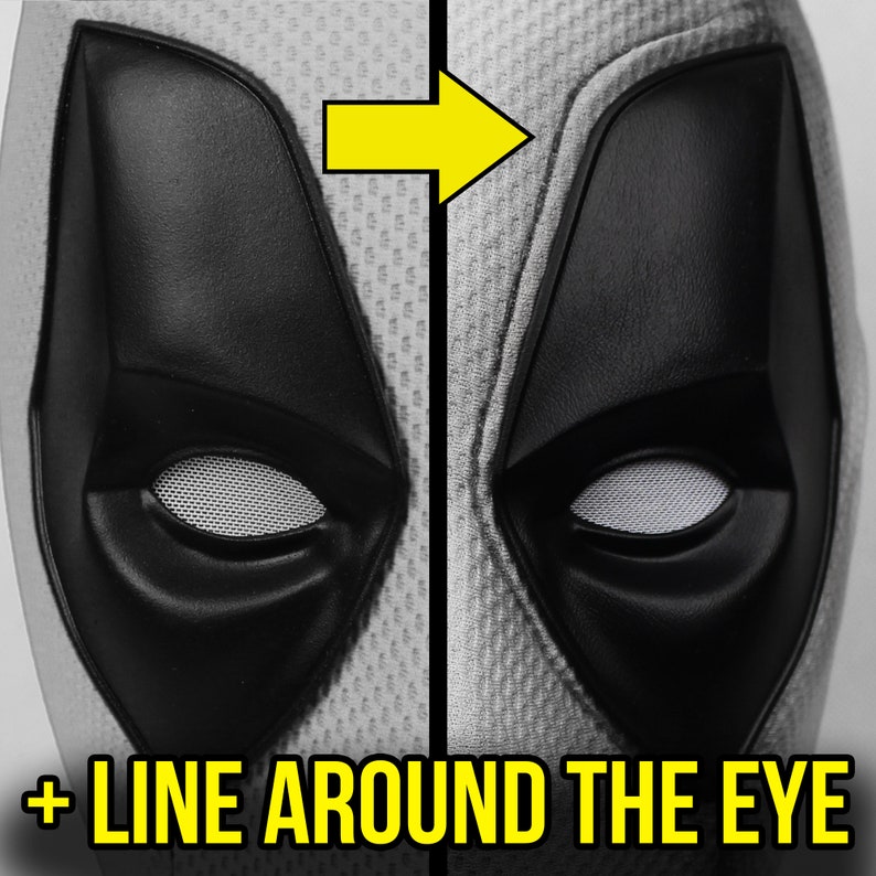 X-force Grey Deadpool Costume Cosplay Mask With Magnetic Eyes - Etsy