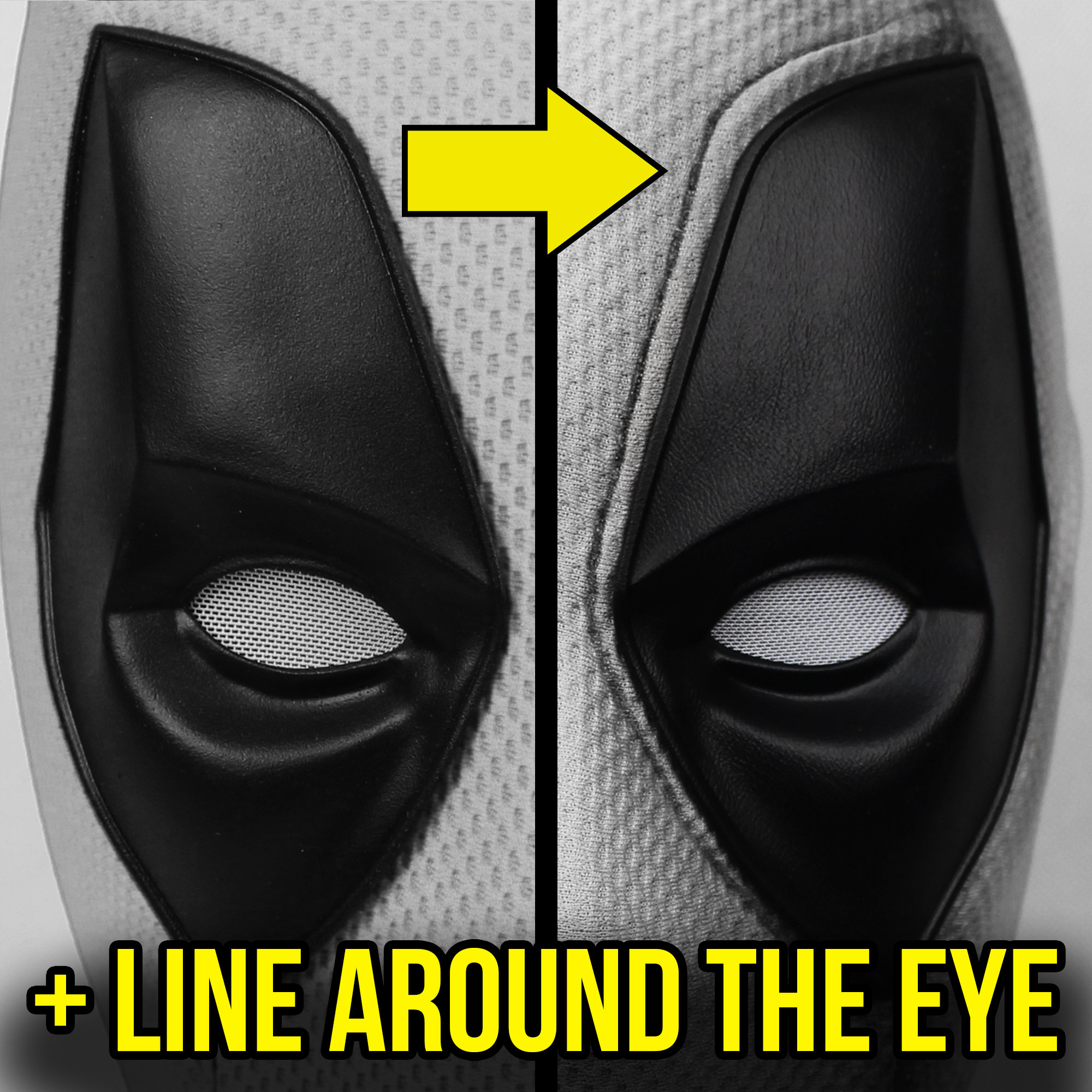 X-force Grey Deadpool Costume Cosplay Mask With Magnetic Eyes - Etsy UK