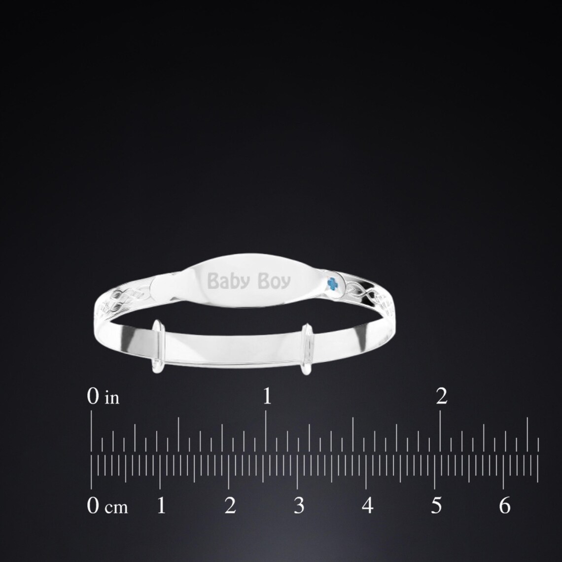 Personalised Baby Boy Bangle: Sterling Silver Celtic Bracelet (0-3 Yrs ...