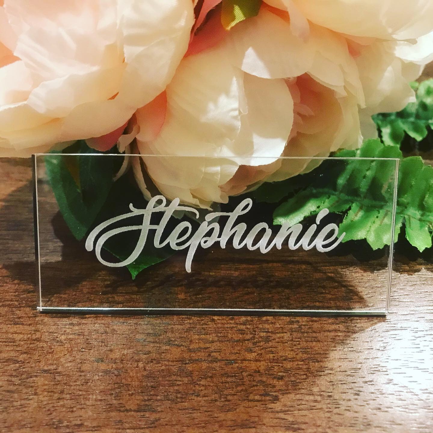 Clear Acrylic Place Cards Perspex Seating Wedding Name Placecards ...