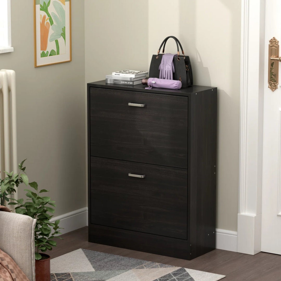 Modern Entryway Shoe Rack With Storage Top Cubby Narrow Slim - Etsy
