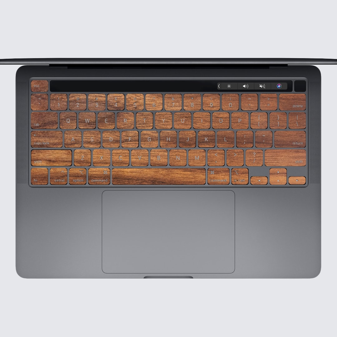 Walnut Wood MacBook Keyboard Skin: 3M Adhesive Stickers - Etsy