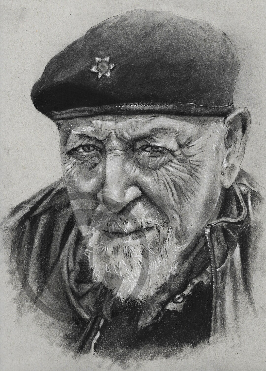 Richard Thompson Original Drawing in Charcoal and Chalk - Etsy