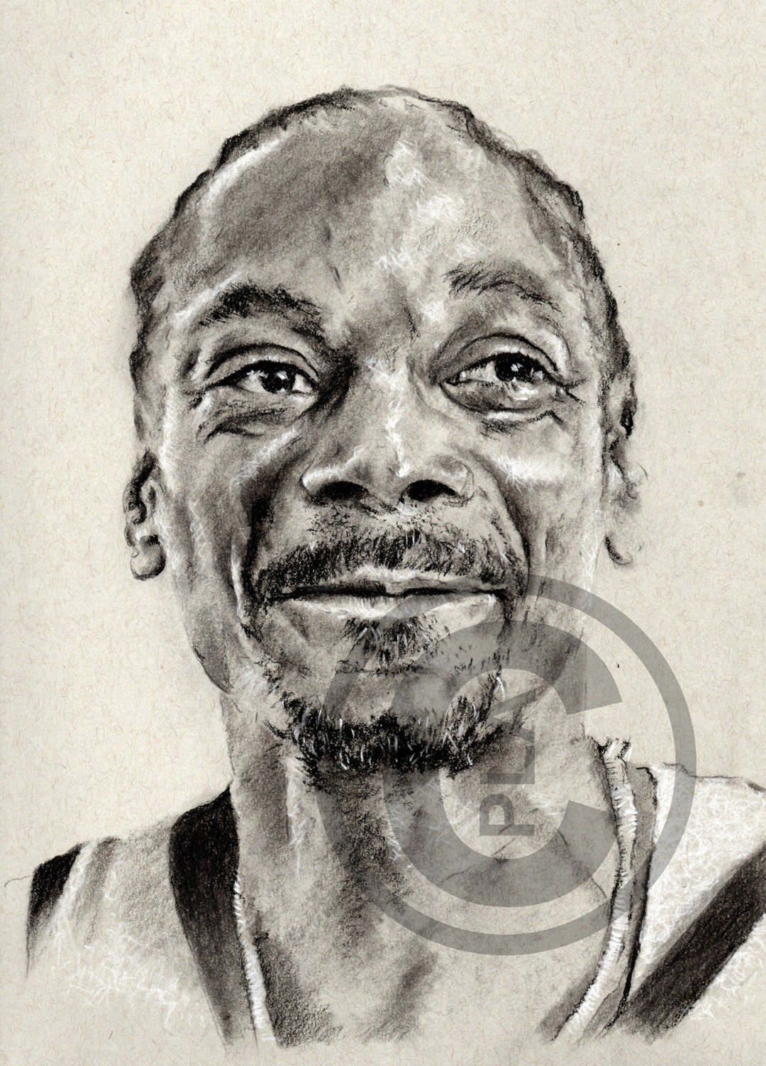 Snoop Dogg Original Drawing in Charcoal and Chalk - Etsy